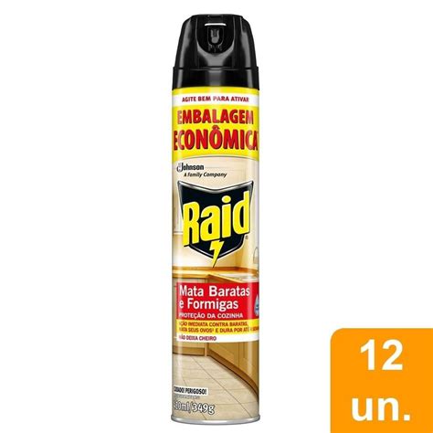 Inseticida Aerosol Raid Mata Baratas E Formigas Ml Embalagem Unidades Submarino