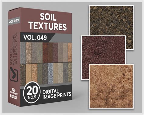 20 Seamless Soil Textures Soil Digital Paper Earth Textures Soil