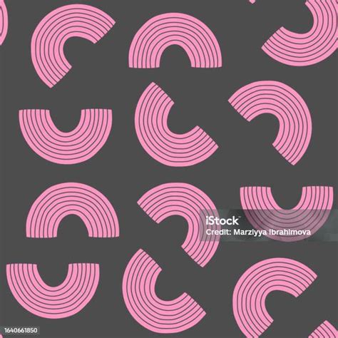 Motif Du Symbole Arcenciel Rose Sur Fond Gris Vecteurs Libres De Droits