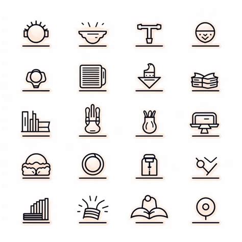 Aesthetic Minimalist Icon Sets Midjourney Prompt
