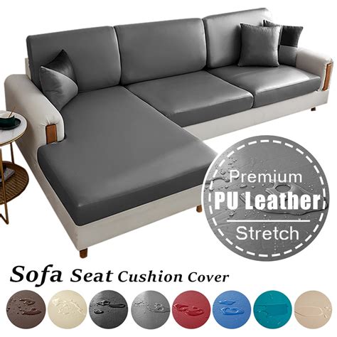 Waterproof Pu Leather Sofa Seat Cushion Cover For Living Room Furniture