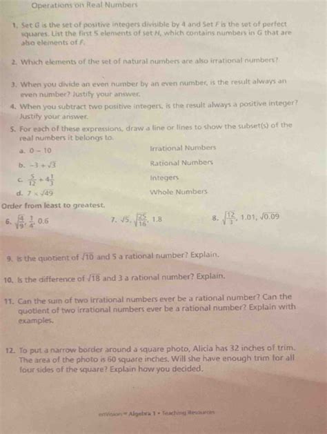 Operations On Real Numbers 1 Set G Is The Set Of Positive Integers