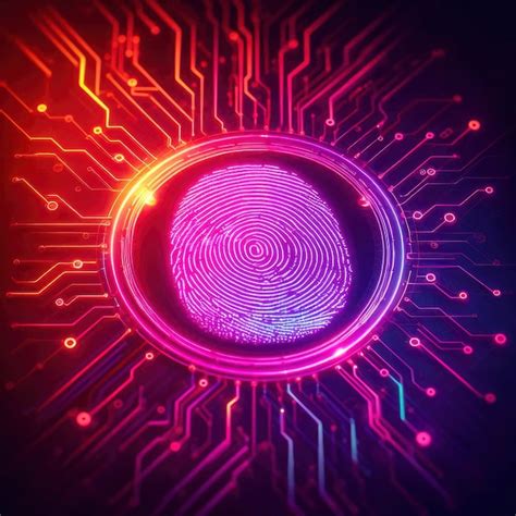 Premium Ai Image Hologram Biometric Data Fingerprint Ai Generative