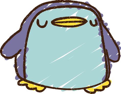 Penguin Chalk Drawing 9816433 Vector Art At Vecteezy