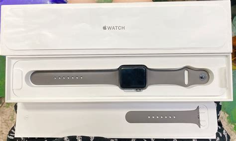 二手 Apple Watch 3 42mm 電池健康度93太空灰色鋁金屬錶殼搭配黑色運動型錶帶 Yahoo奇摩拍賣