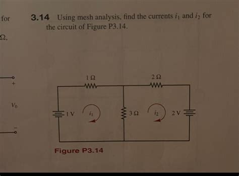 Solved Using Mesh Analysis Find The Currents I And I Chegg Com