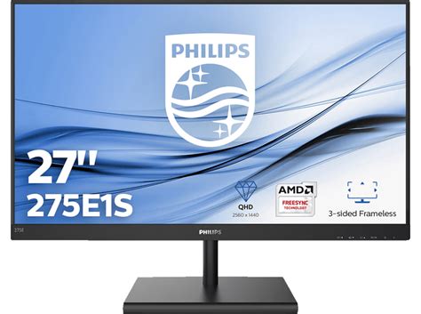 Philips Monitor E-line 275E1S, 27 Zoll, Schwarz | Reaktionszeit, Led ...