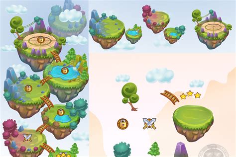 World Game Level Map Assets An Illustration By Dionartworks Creative