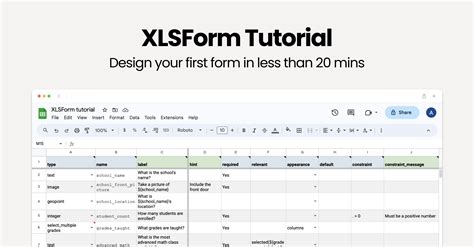 XLSForm Tutorial Your First Form ODK Docs