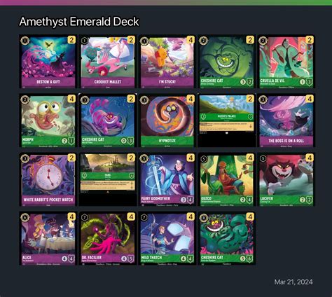 Amethyst Emerald Deck Lorcana Deck • Lorcanagg