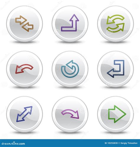 Arrows Web Colour Icons White Circle Buttons Stock Vector Illustration Of Connect Icons