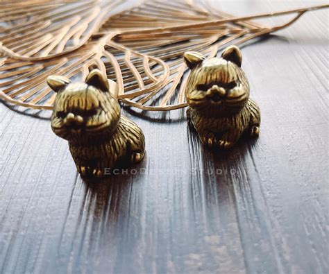 Cat Solid Brass Cabinet Knob Handles Drawer Pulls Knobs Dresser Pulls