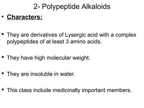 Biosynthesis Isolation And Example For Some Alkaloids Ppt