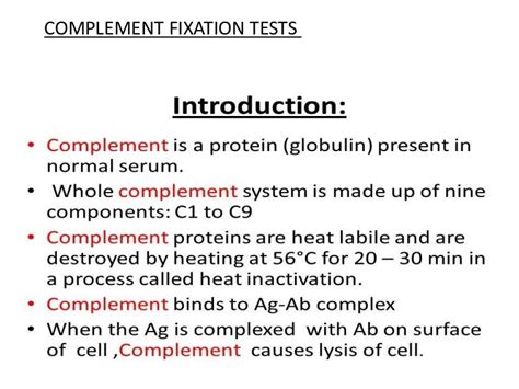 Complement Fixation Tests