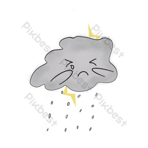 World Meteorological Day Cute Thunderstorm Day Little Naughty Cartoon Anthropomorphic Image Png