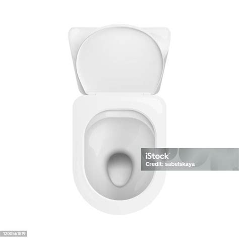 최고보기에서 본 슈퍼 깨끗한 세라믹 화장실 그릇 현대 화장실 기구 풍경보기에 대한 스톡 벡터 아트 및 기타 이미지 풍경보기 형판 화장실 가정용 시설 Istock