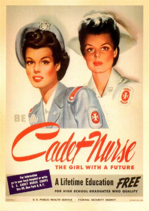 World War Ii Poster Cadet Nurse Girl With A Future Topics Militaria
