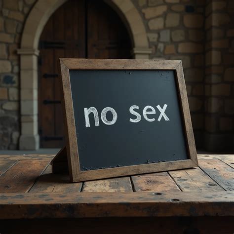 Slate Board With Chalk Writing On It No Sex Sur Une Table En Bois