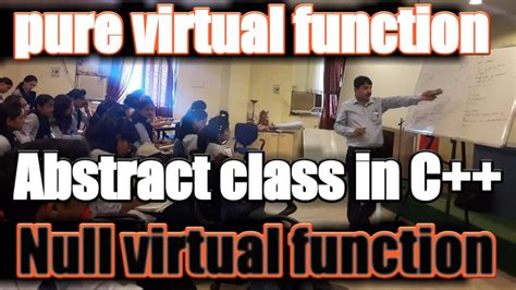 pure virtual function or method in c abstract class in c null