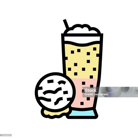 아이스크림 스무디 과일 주스 음식 색상 아이콘 벡터 일러스트 레이 션 0명에 대한 스톡 벡터 아트 및 기타 이미지 0명