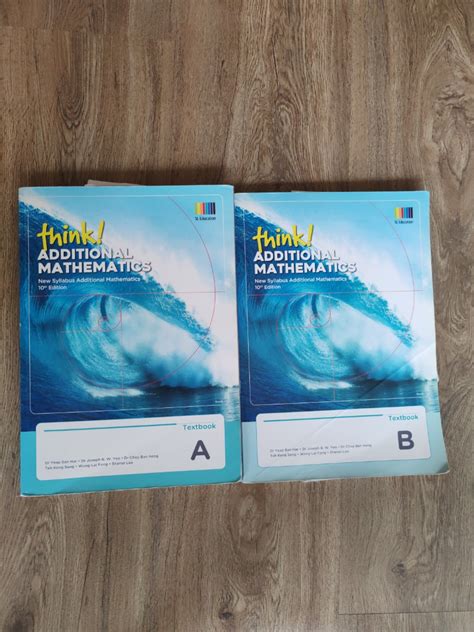 Think Additional Mathematics Textbook A And B Hobbies And Toys Books And Magazines Textbooks On