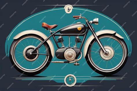 Premium Photo Vector Illustration Of Crossedstyle Retro Balancing Cycle