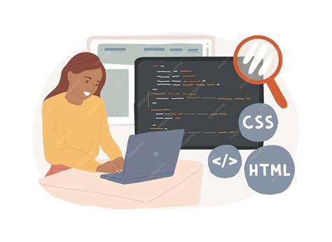 Premium Vector Front End Development Isolated Concept Vector