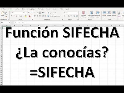 Formulas Ocultas De Excel 1 SIFECHA YouTube