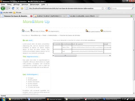 Script Administrez Ses Base De Données Mysql En Ligne Par Tcpc` Page 1 Openclassrooms