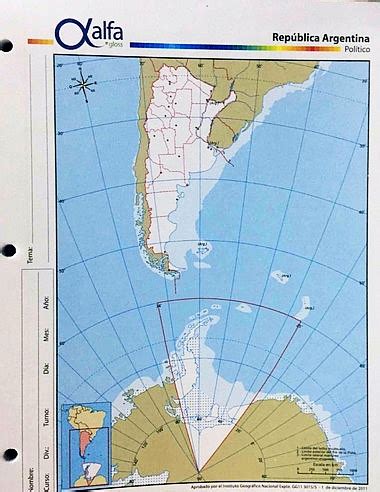 Mapa Nº 3 Argentina Bicontinental Politico