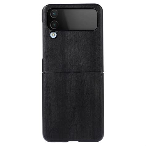 Coque Samsung Galaxy Z Flip 4 Effet Cuir Style Bois