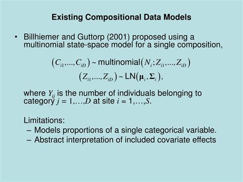 PPT Models For The Analysis Of Discrete Compositional Data An Application Of Random Effects