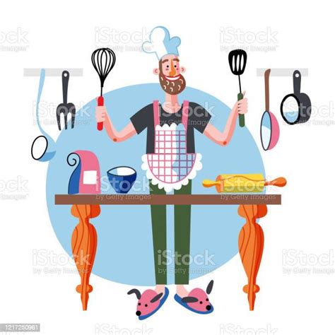 남자 취미의 벡터 문자 일러스트 아이에 대한 스톡 벡터 아트 및 기타 이미지 아이 탁자 가정 생활 Istock