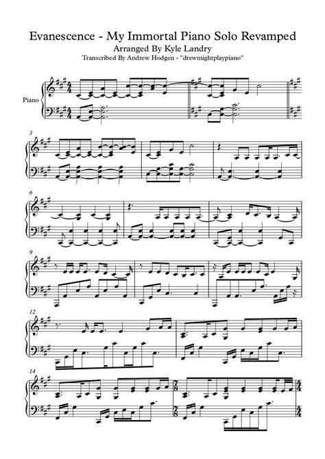 My Immortal Evanescence钢琴谱 Yuzukisiro 虫虫乐谱