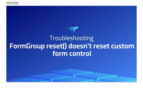 Formgroup Reset Doesn T Reset Custom Form Control Lightrun