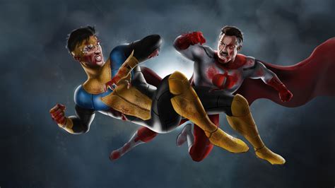 1920x1080 Invincible Vs Omni Man Laptop Full Hd 1080p Hd 4k Wallpapers