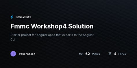 Fmmc Workshop4 Solution StackBlitz