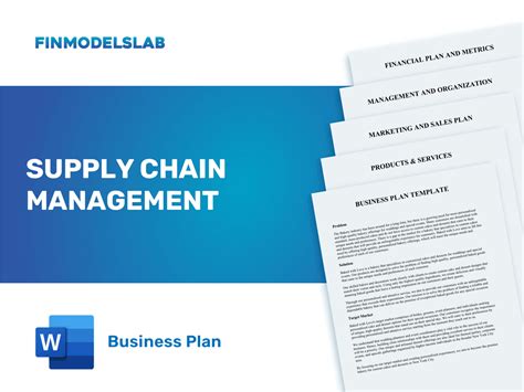 Create A Winning Supply Chain Business Plan Sample Template And Examples