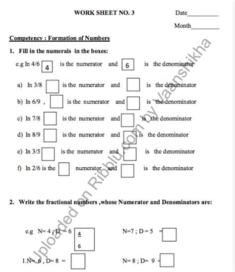 Cbse Class 4 Maths Fractions Worksheet