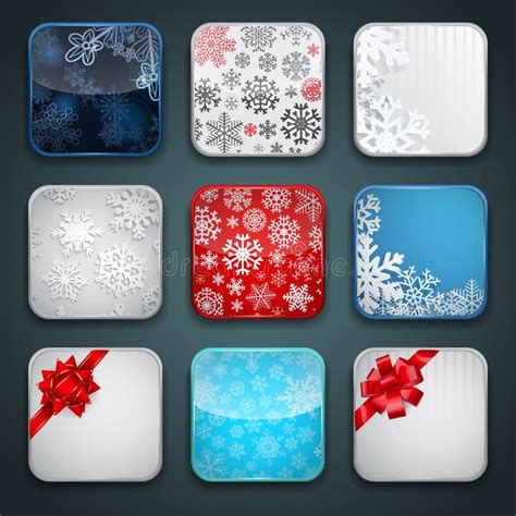 Apps Flat Design Vector Icon Set Mobile Applicatio Stock Vector