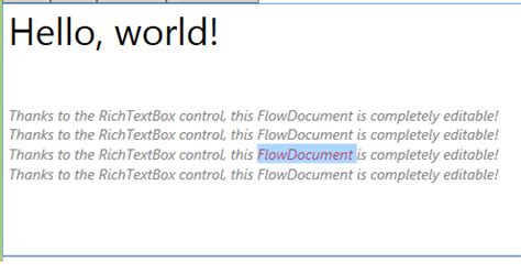 Remove Formatting Of Last Selected Text In A Wpf Richtextbox Control
