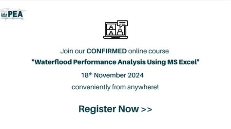 📈master waterflooding analysis with excel online training