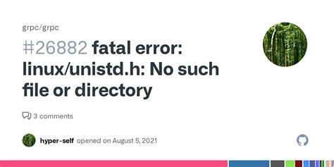 Fatal Error Linux Unistd H No Such File Or Directory Issue 26882
