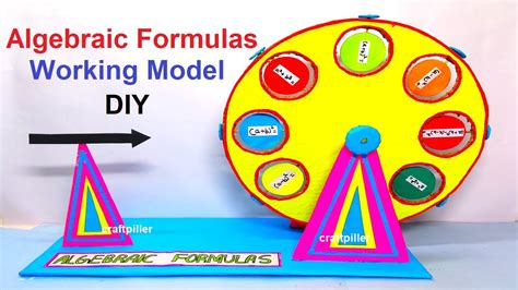 Algebraic Formulas Working Model Maths Working Model Tlm Diy