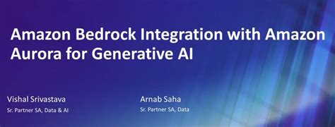 Vishal Srivastava On Linkedin Aws Partnerequip Amazonbedrock Genai