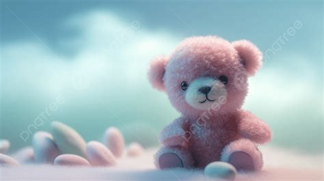 Cute Blue Teddy Bear Wallpaper