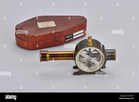 A Compass Clinometer Made By Louis Paschal Casella Used By Surveyors For Measuring Direction