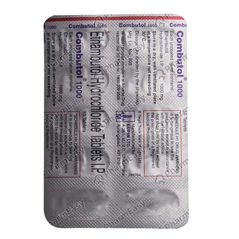 Combutol 1 G Tablet 10 Uses Side Effects Price And Dosage Pharmeasy