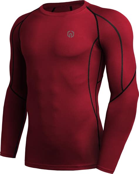 Neleus Mens 3 Pack Dry Fit Long Sleeve Compression Shirts Workout