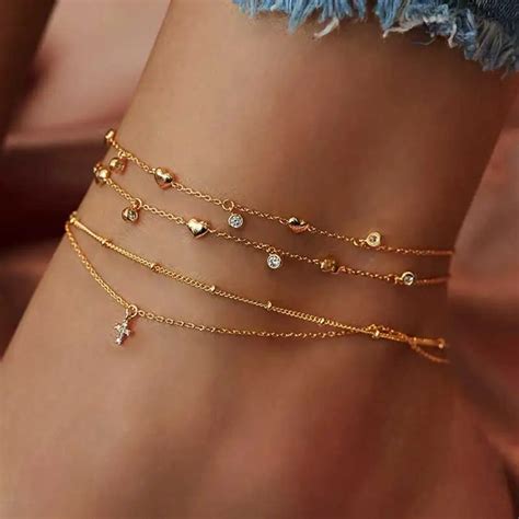 Multiple Cross Anklets Faithills